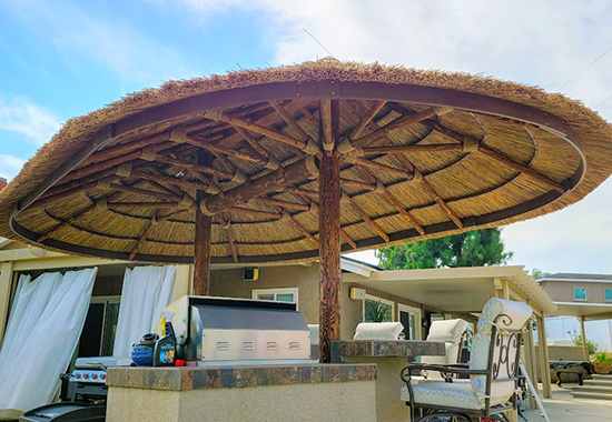 Palapa Structures | Palapas | Single Pole Reed Palapa